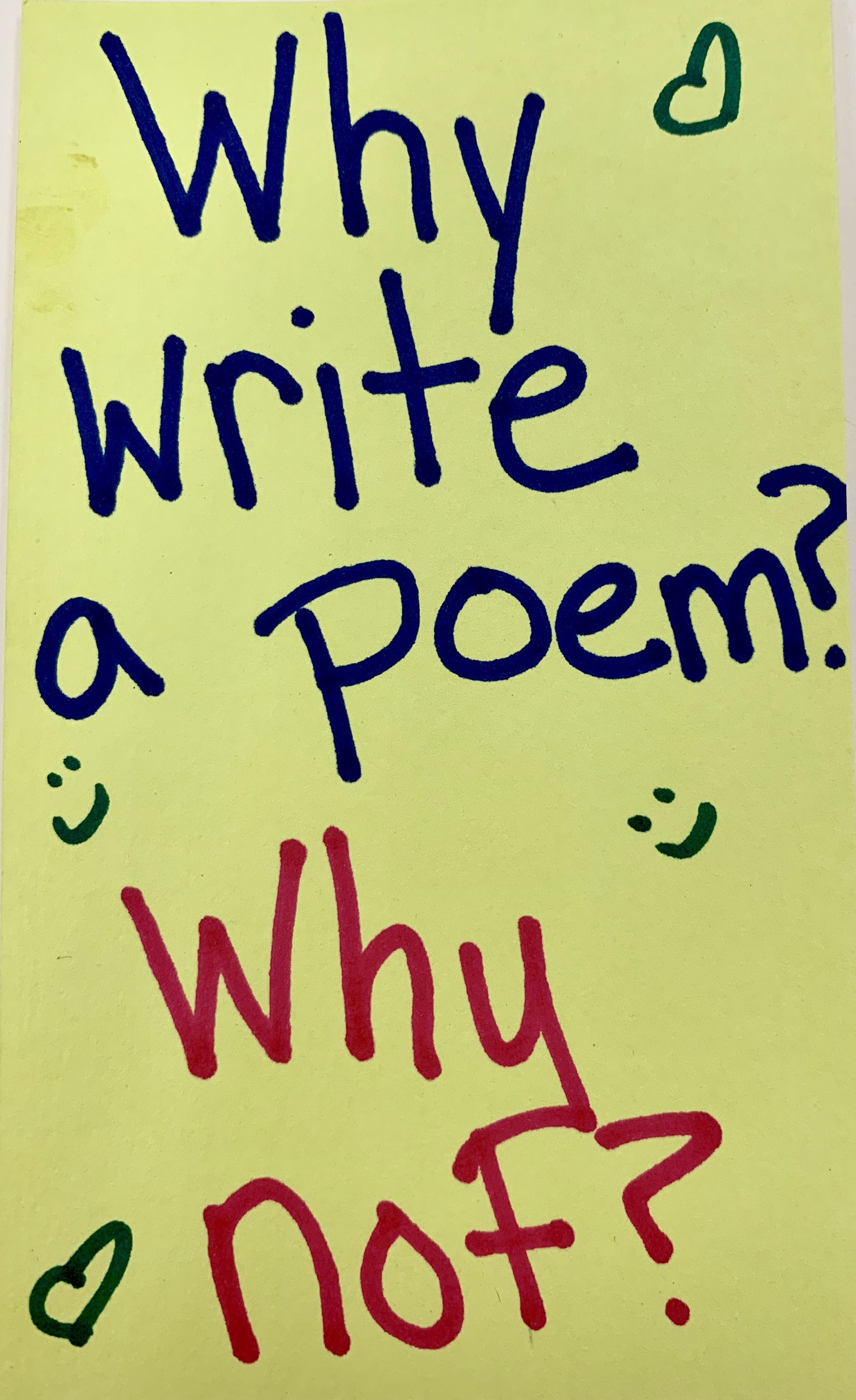 Let’s Write a Poem — National Poetry Month – Immortal Words of a Mortal ...